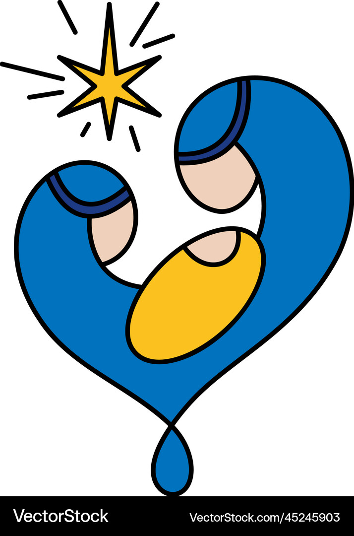 Color christmas christian religious Royalty Free Vector