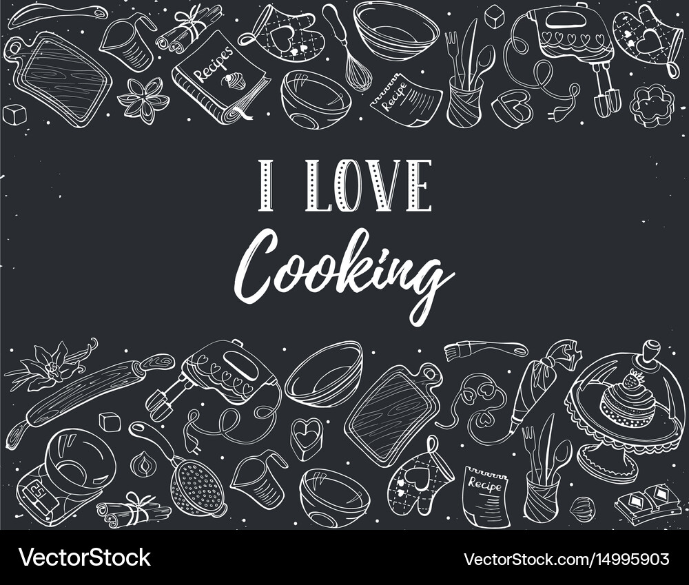 Cooking time poster Royalty Free Vector Image - VectorStock