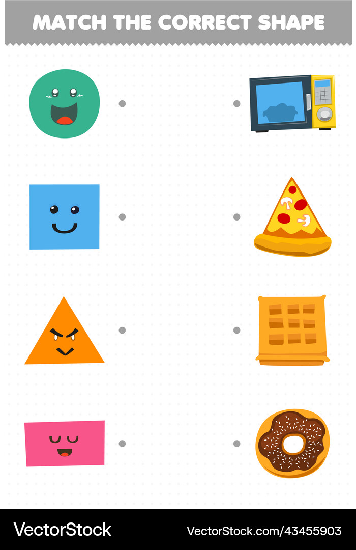 Education game for children match the correct Vector Image