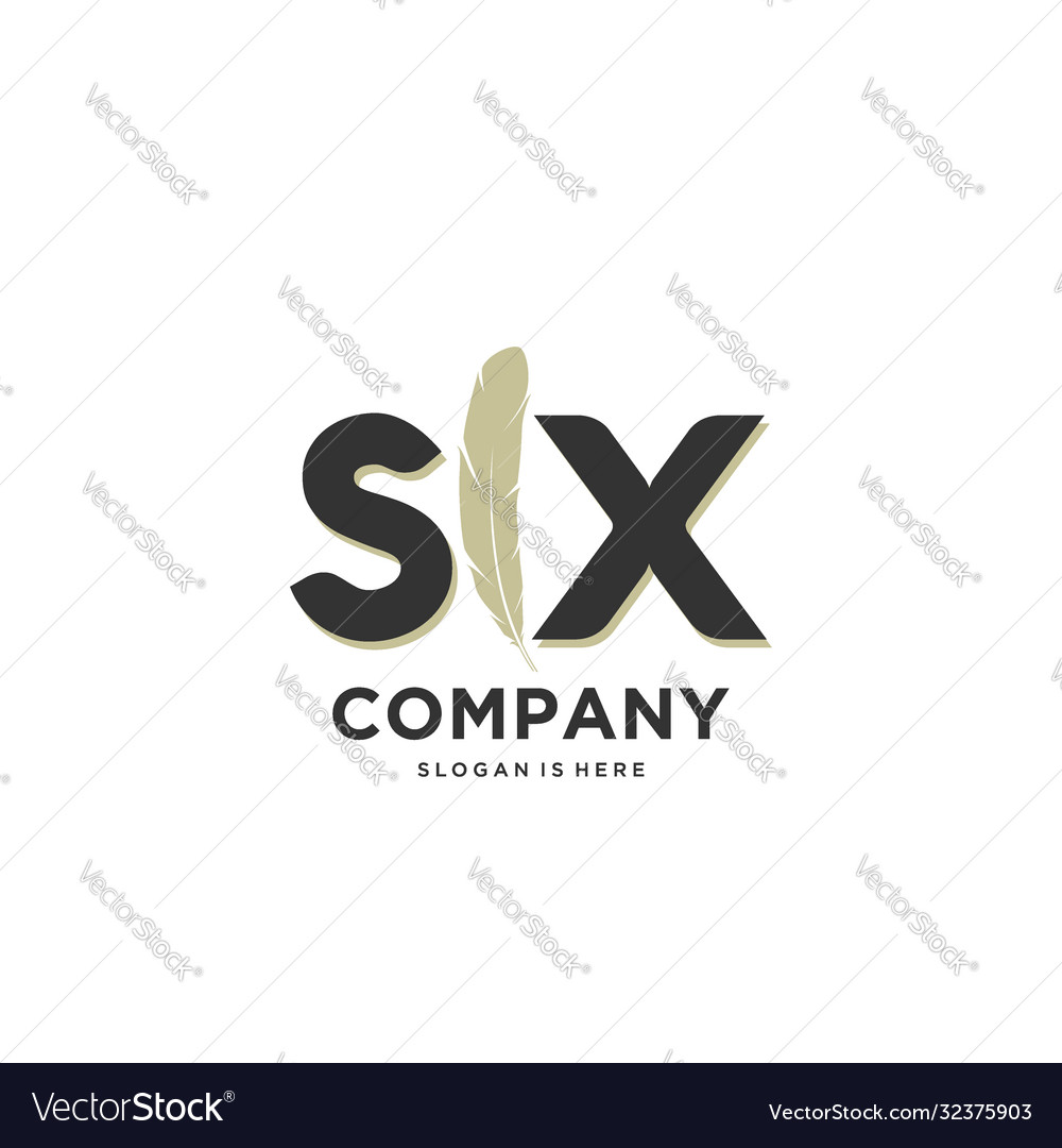 Initial sx letter unique attractive creative Vector Image