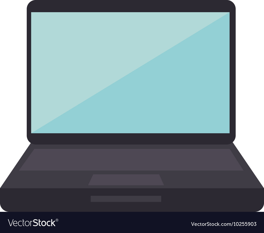 Laptop screen computer portable technology Vector Image