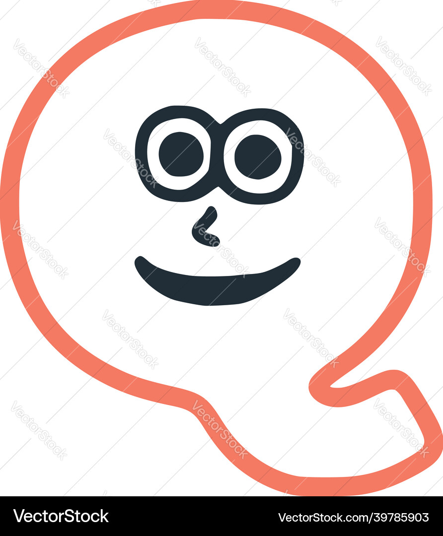 Letter q happy eccentric smiling character smiley Vector Image