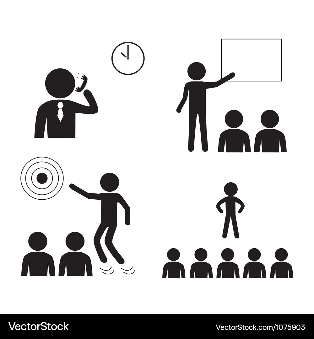 Marketing man Icons Royalty Free Vector Image - VectorStock