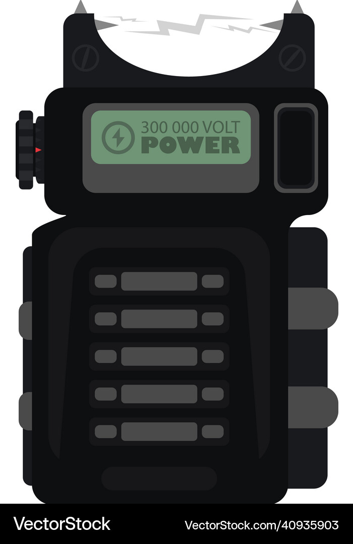 Shocker for protection taser is an electric Vector Image