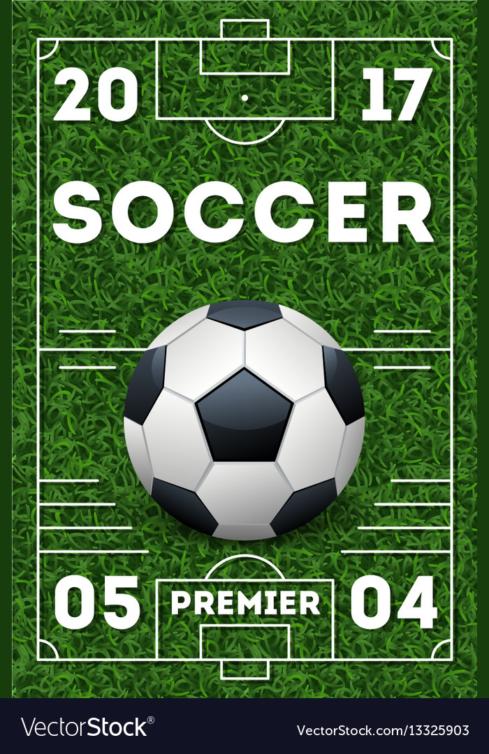 Soccer Poster Template Royalty Free Vector Image