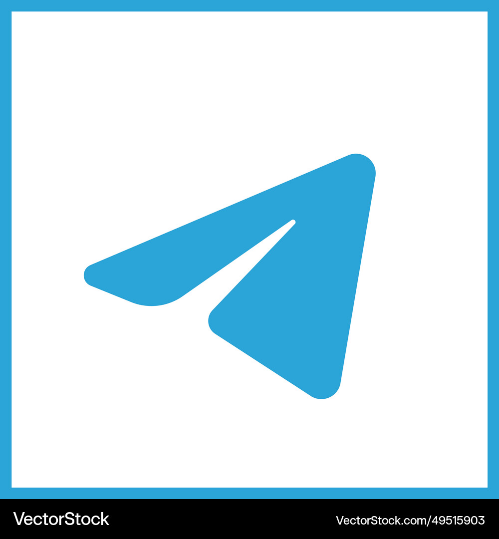 Telegram icon social media editorial flat Vector Image
