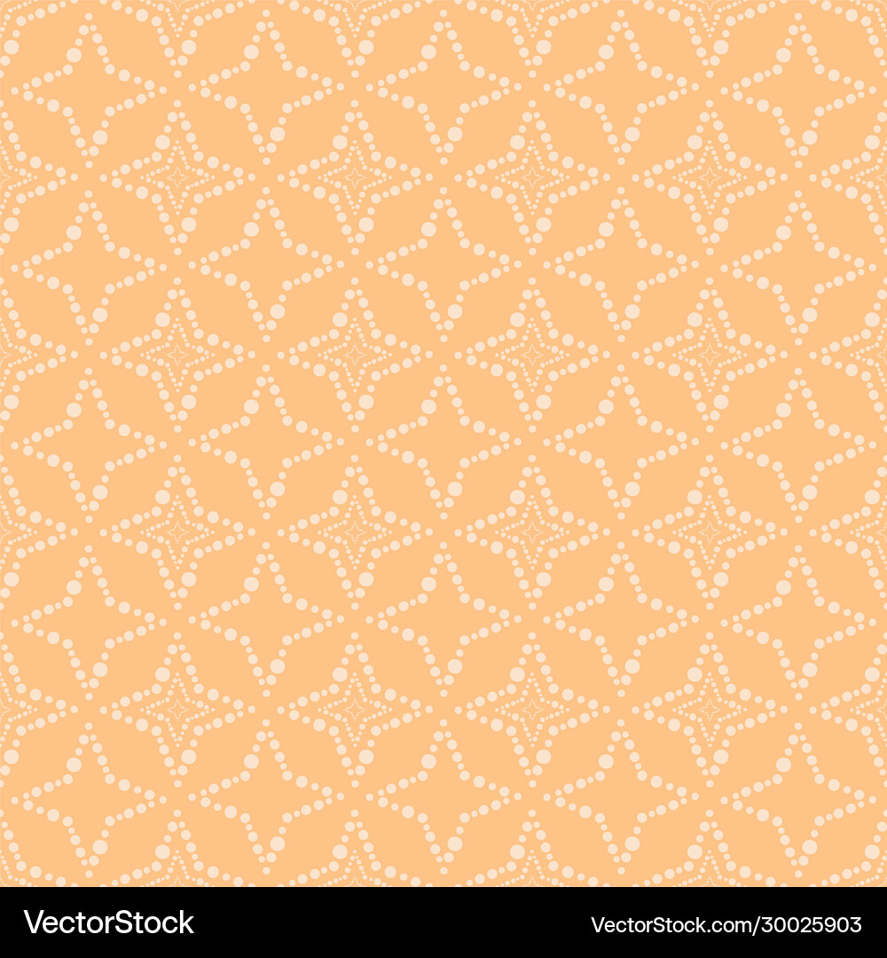 Yellow dotted stars and circles seamless Vector Image