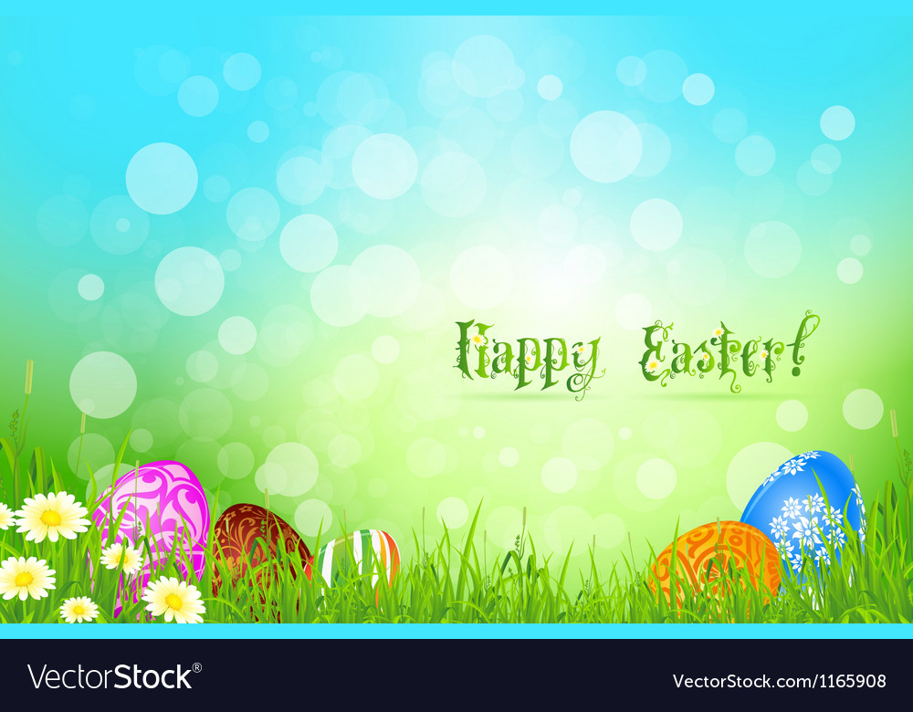 Beautiful easter background Royalty Free Vector Image