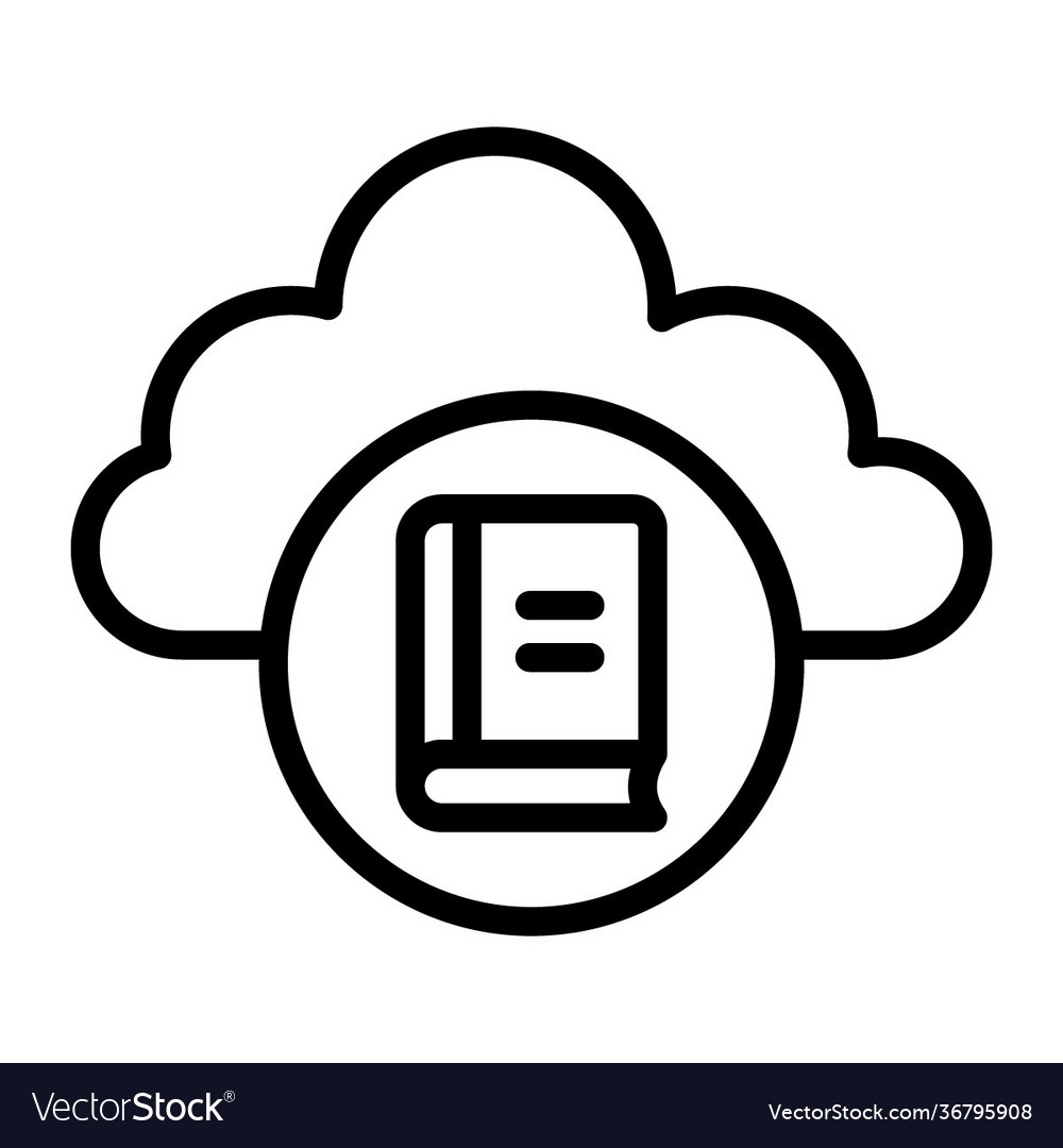 Cloud book Royalty Free Vector Image - VectorStock
