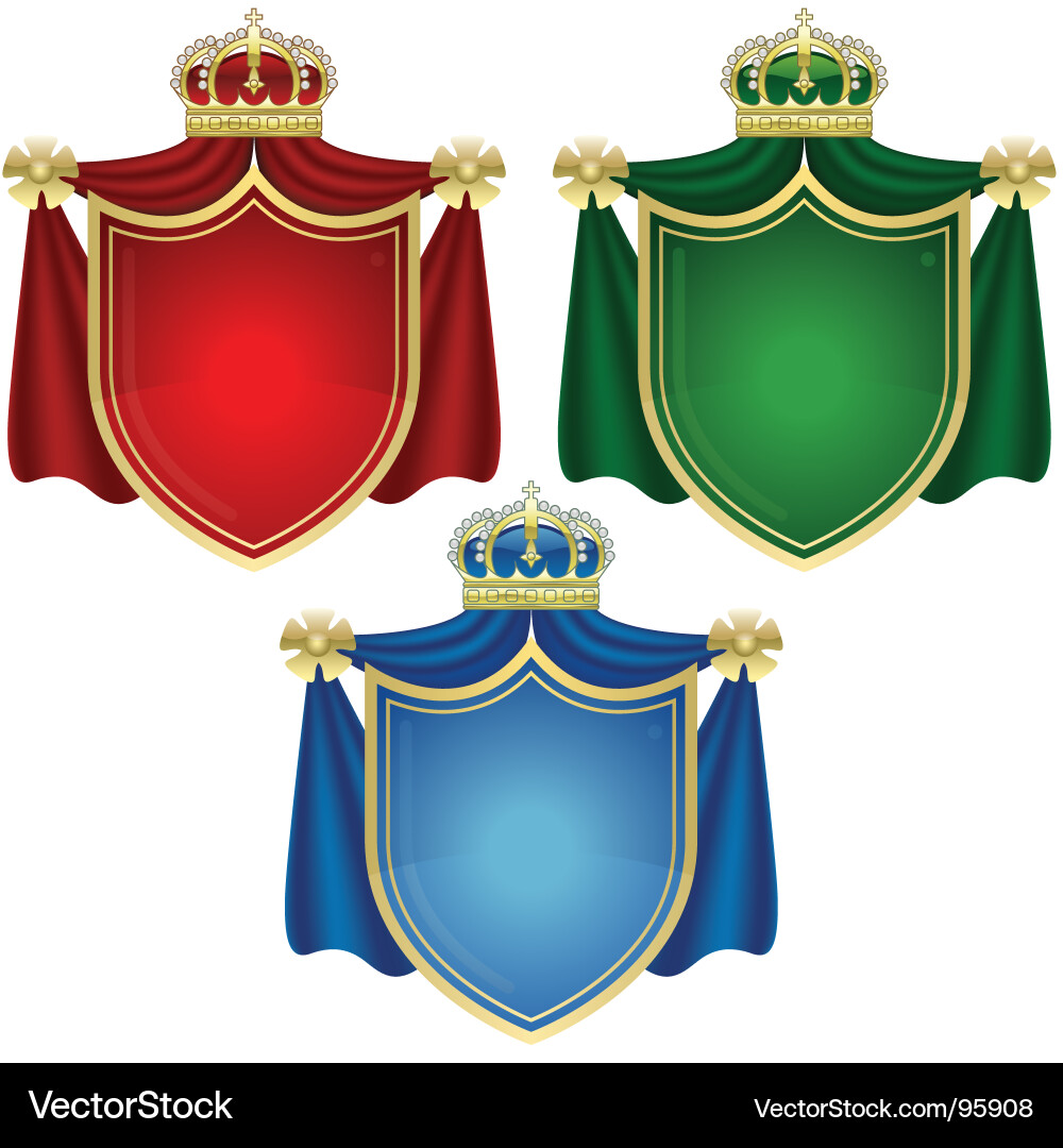 Coat of arms banners Royalty Free Vector Image