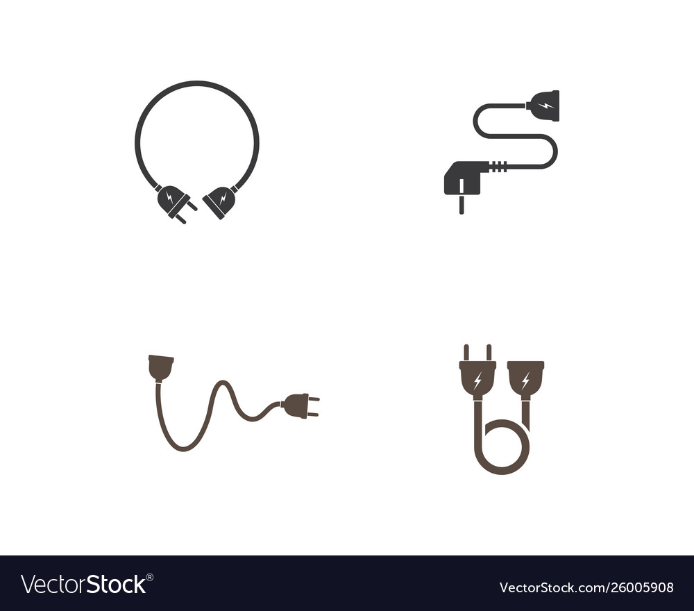 Electric socket plug Royalty Free Vector Image