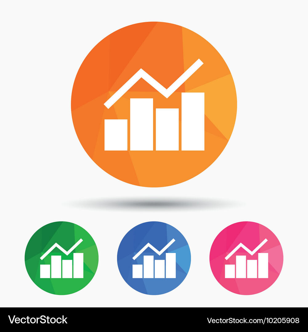 Graph chart sign icon diagram symbol Royalty Free Vector
