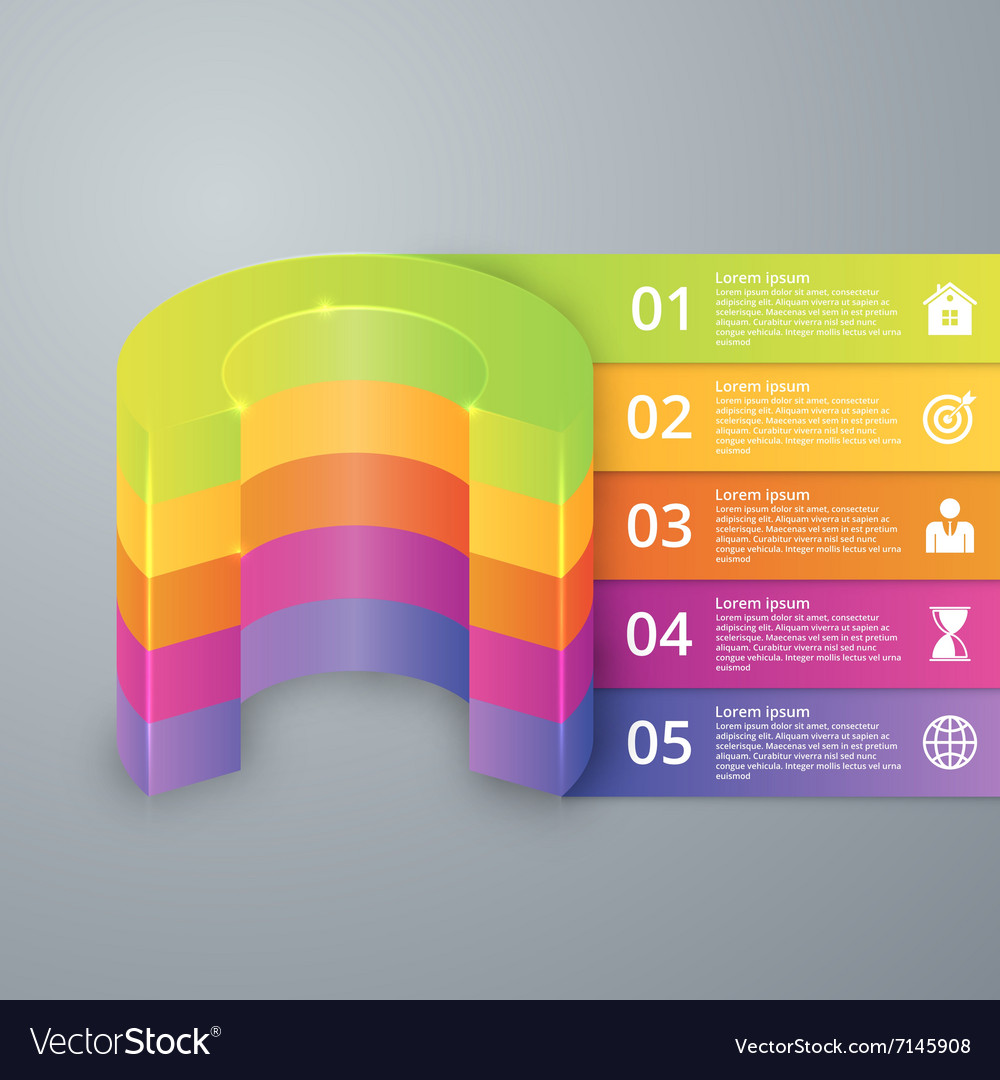 Infographic five options Royalty Free Vector Image