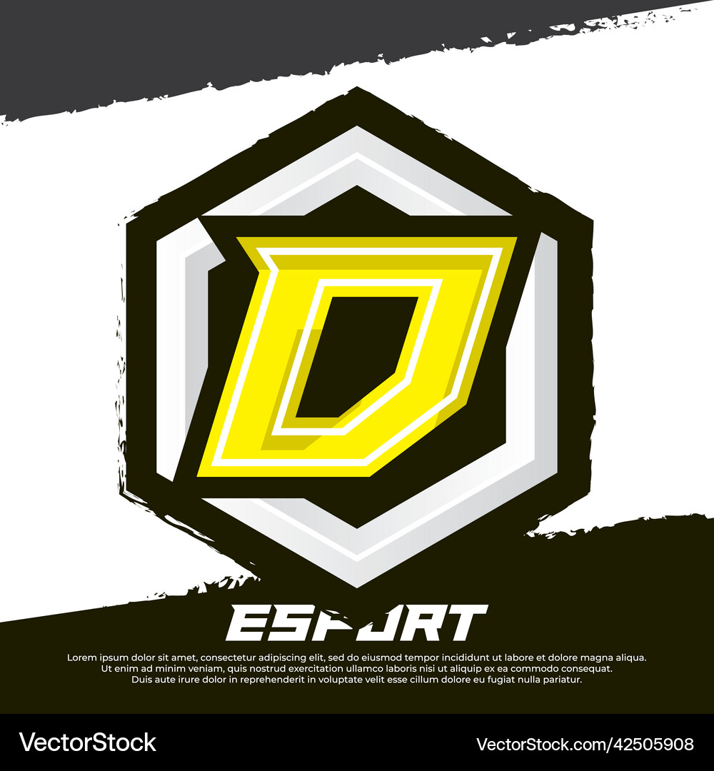 D Gaming Logo Ds Letter Gaming Logo Design Stock Illustration