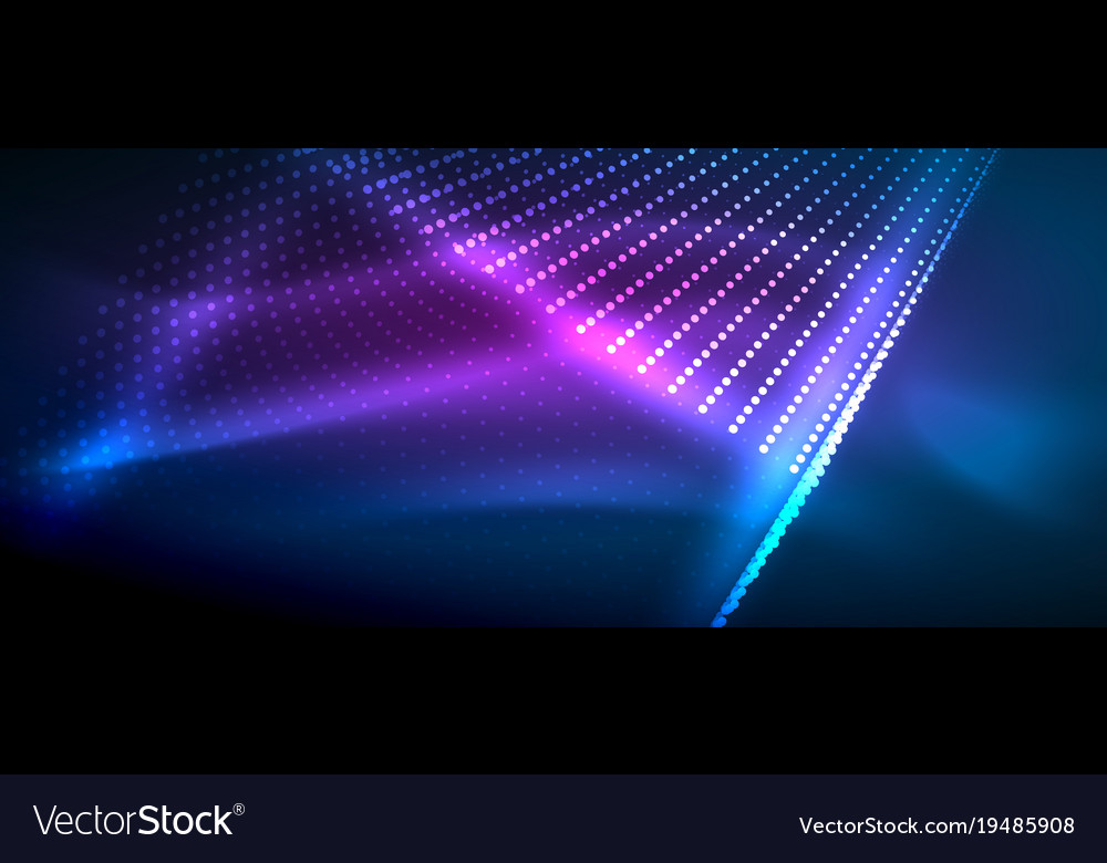 Neon light effects particles Royalty Free Vector Image