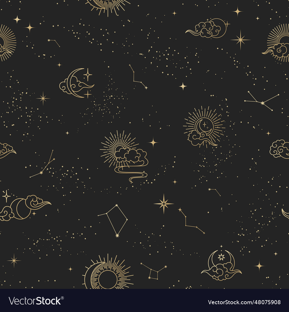 Seamless galaxy pattern Royalty Free Vector Image