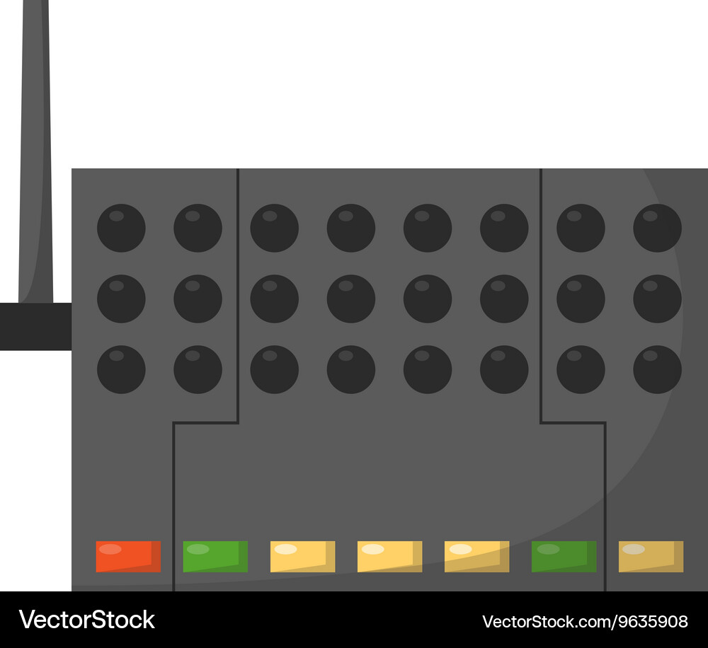Wi-fi modem router isolated on white Royalty Free Vector