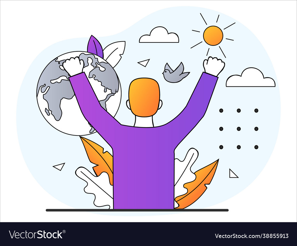 Caring for environment concept Royalty Free Vector Image