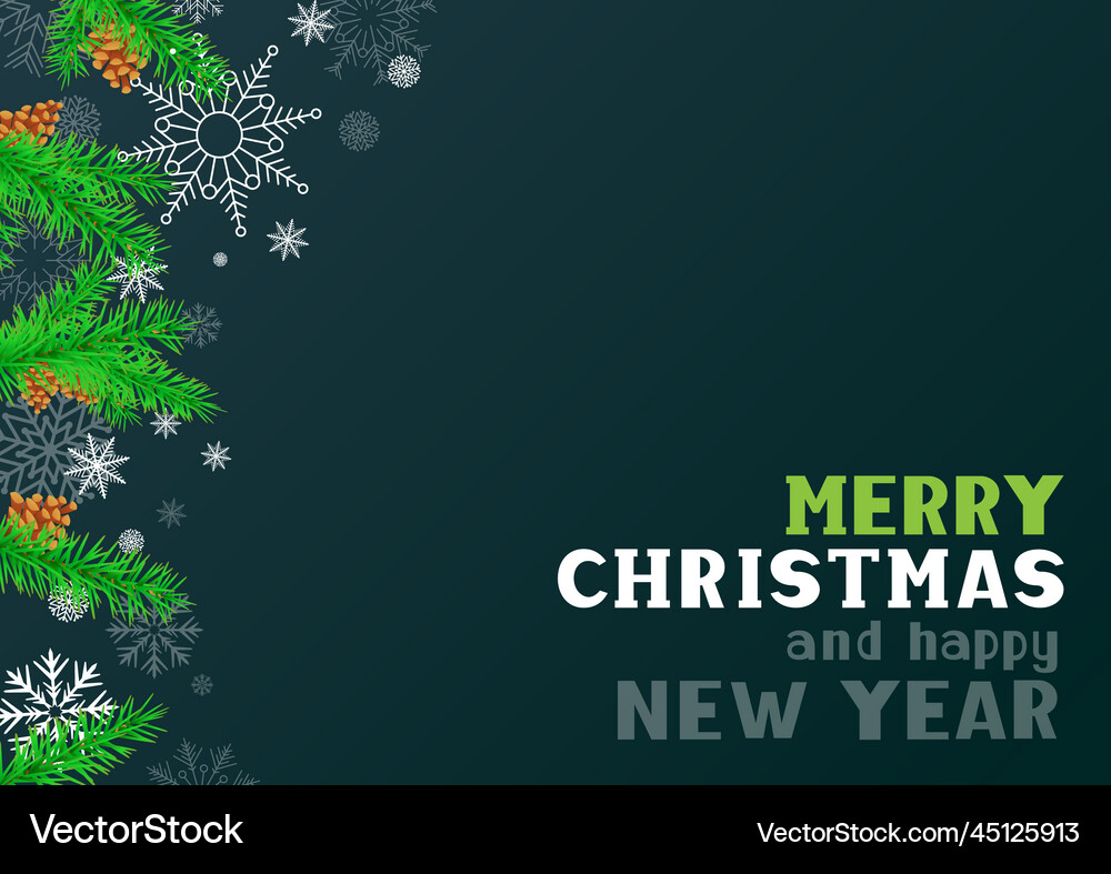 Christmas holiday decoration and text message Vector Image