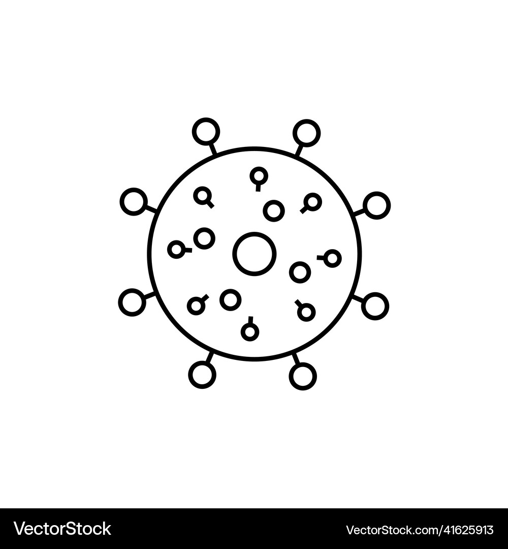 Coronavirus bacteria cell icon 2019-ncov novel Vector Image