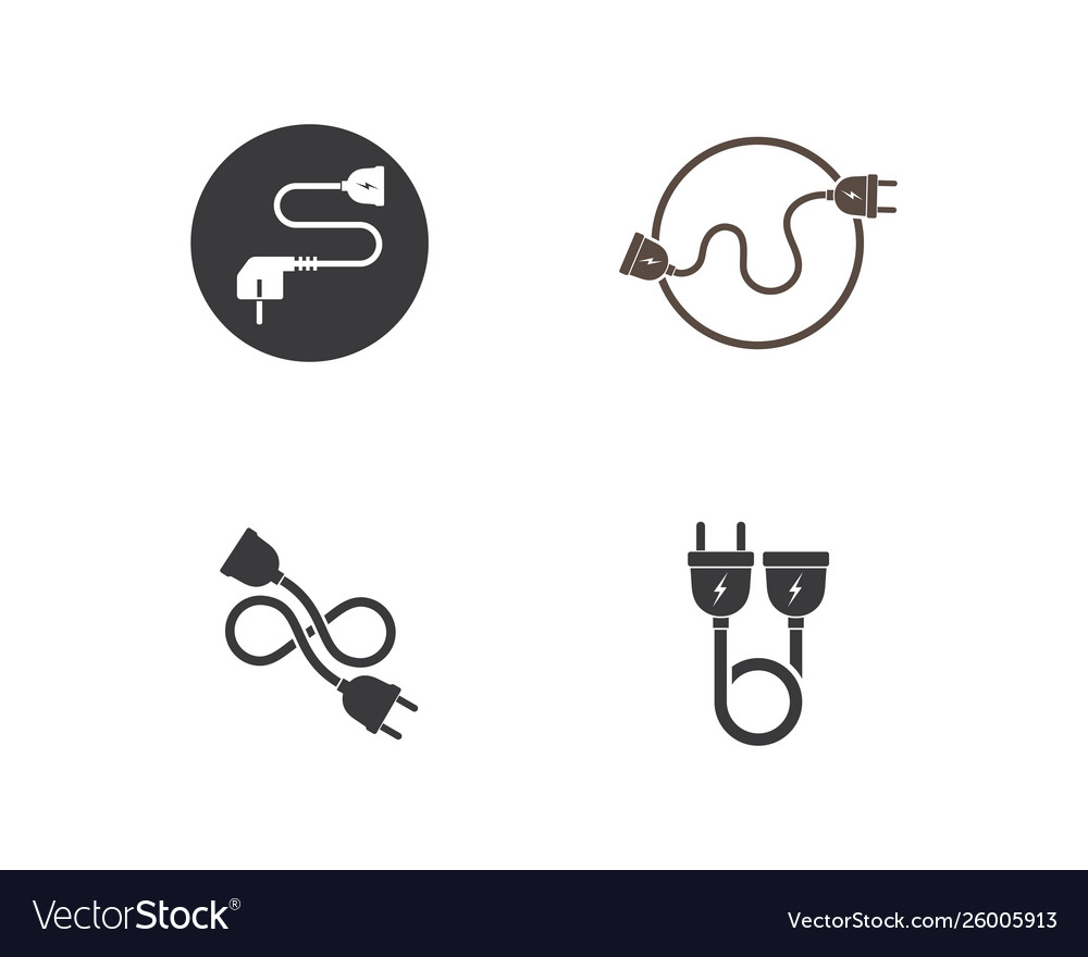 Electric socket plug Royalty Free Vector Image