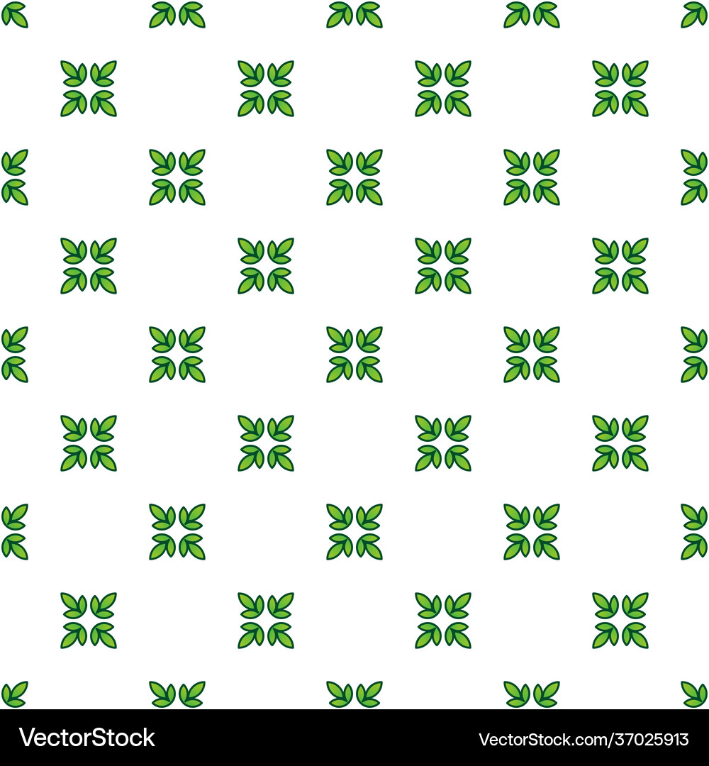 Geometric leaves seamless pattern floral organic Vector Image