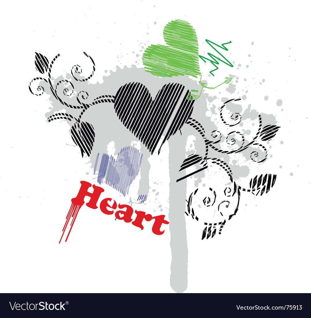 Heart splash Royalty Free Vector Image - VectorStock