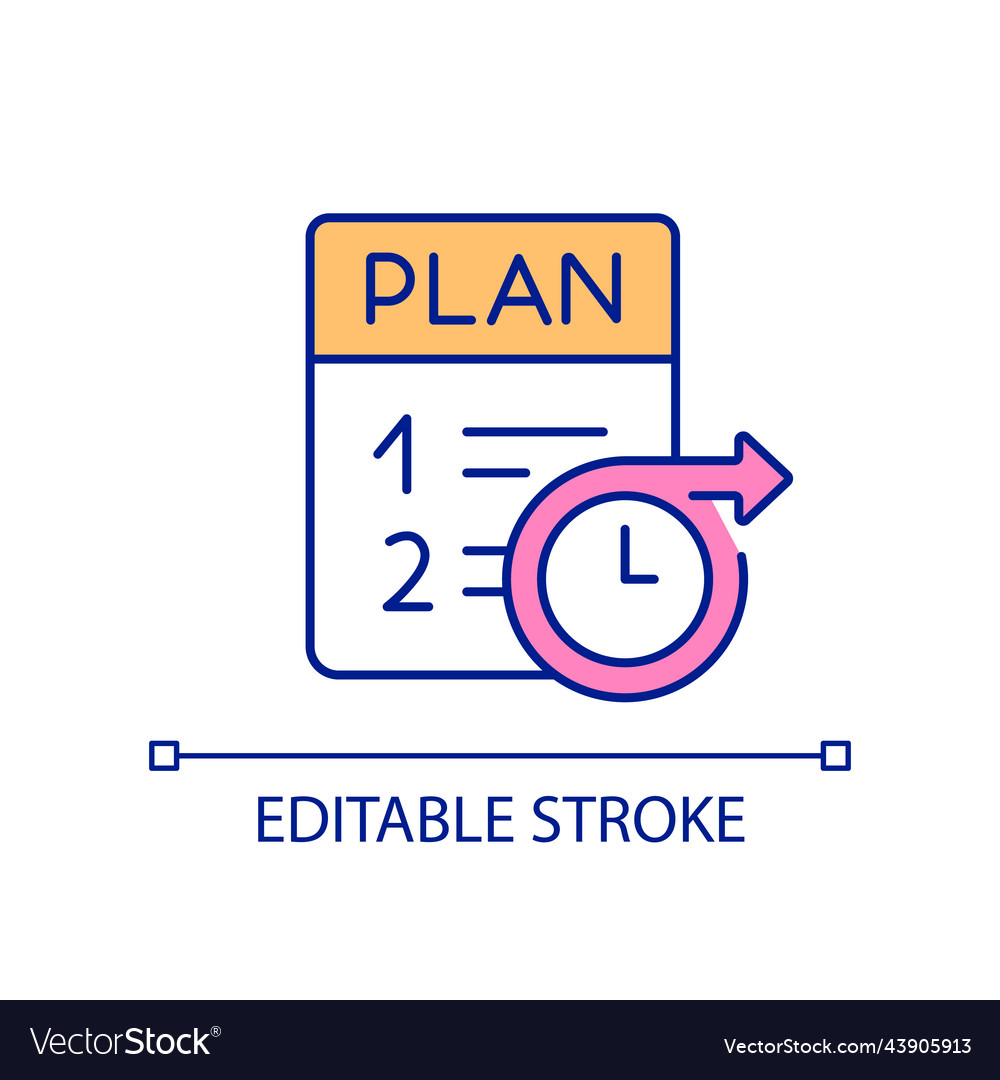 Long term plan for company rgb color icon Vector Image Long term plan for company rgb color icon Vector Image