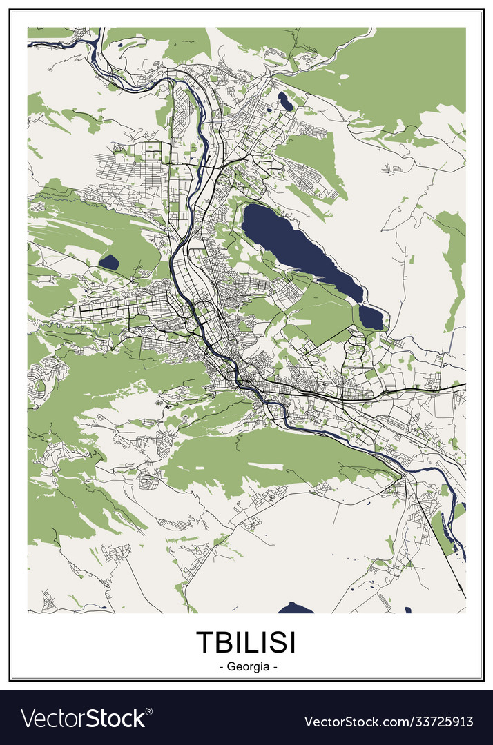 Vector Map Tbilisi Georgia