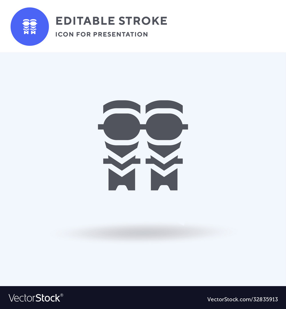 Shin icon filled flat sign solid Royalty Free Vector Image