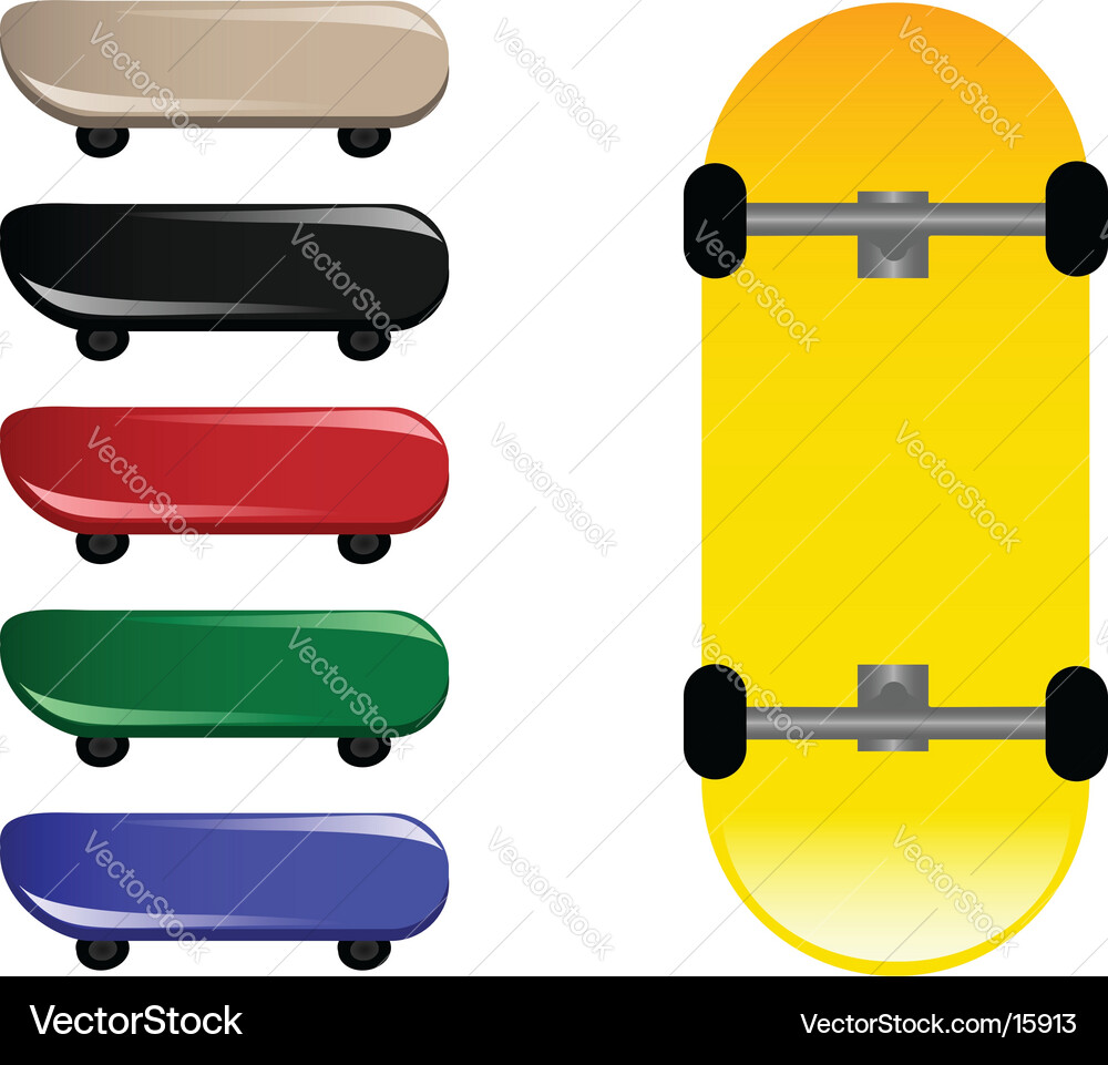 Skateboards Royalty Free Vector Image - VectorStock