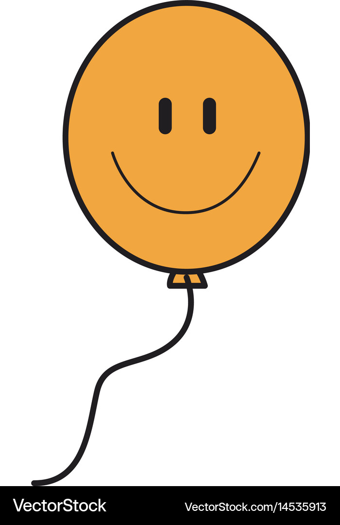 Smile balloon decoration festive icon design Vector Image