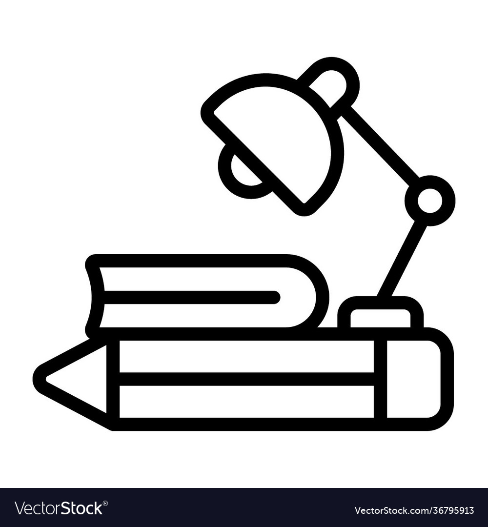 Study table Royalty Free Vector Image - VectorStock
