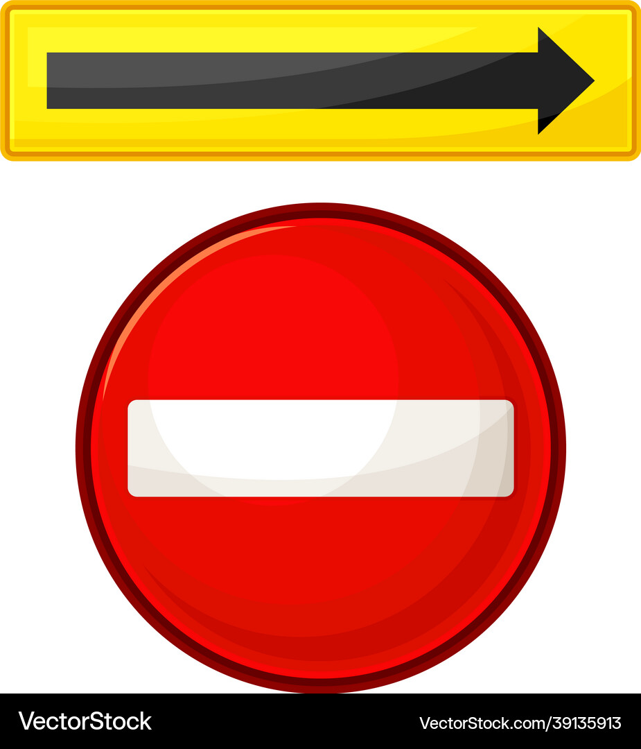 Warning sign as safety equipment for construction Vector Image
