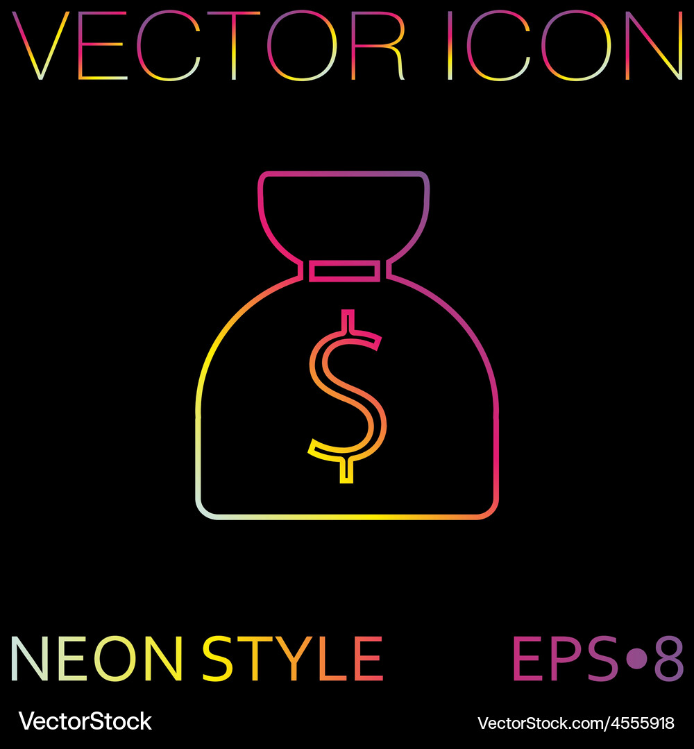 Bag of money Royalty Free Vector Image - VectorStock