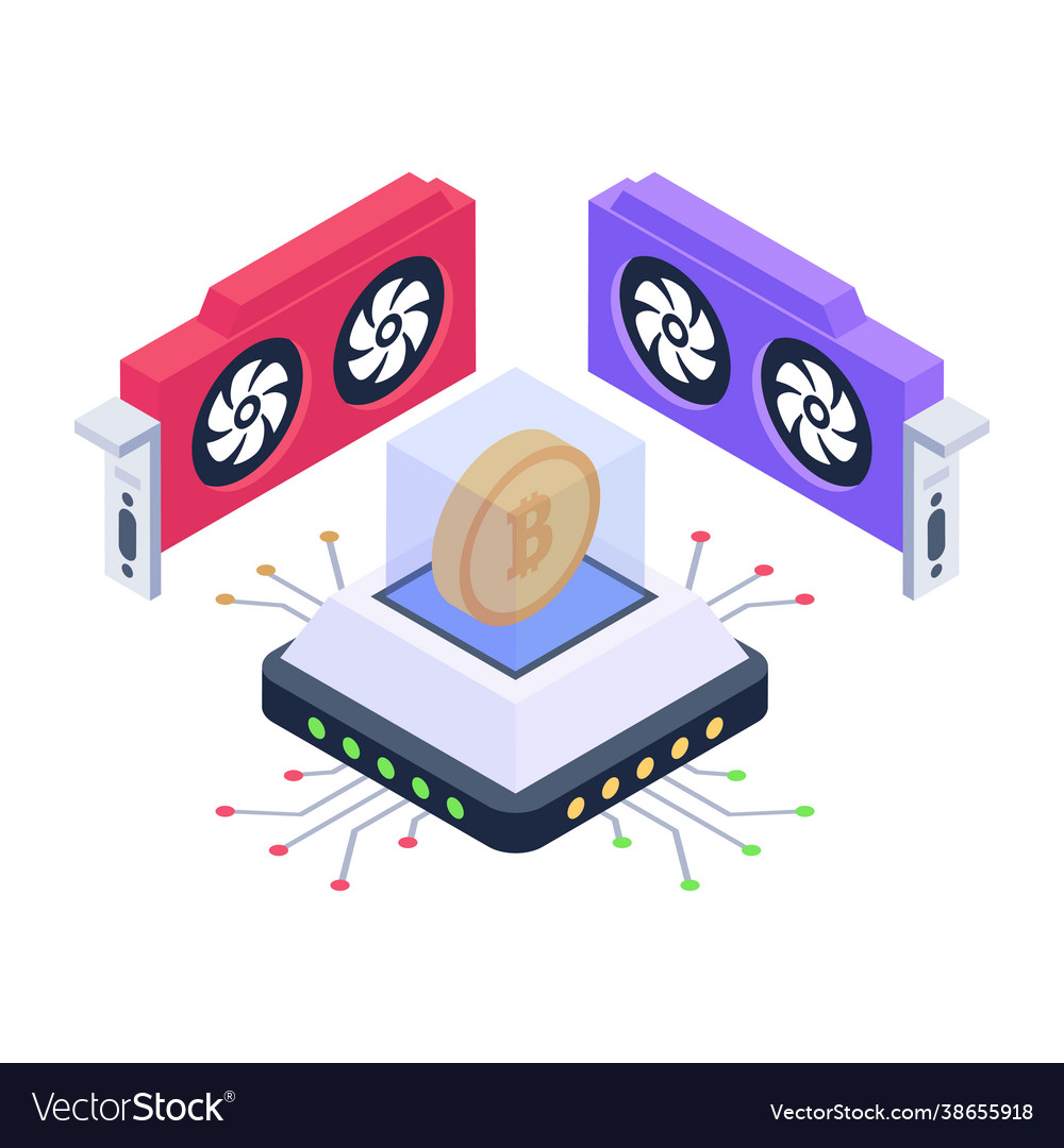 Blockchain gpu Royalty Free Vector Image - VectorStock