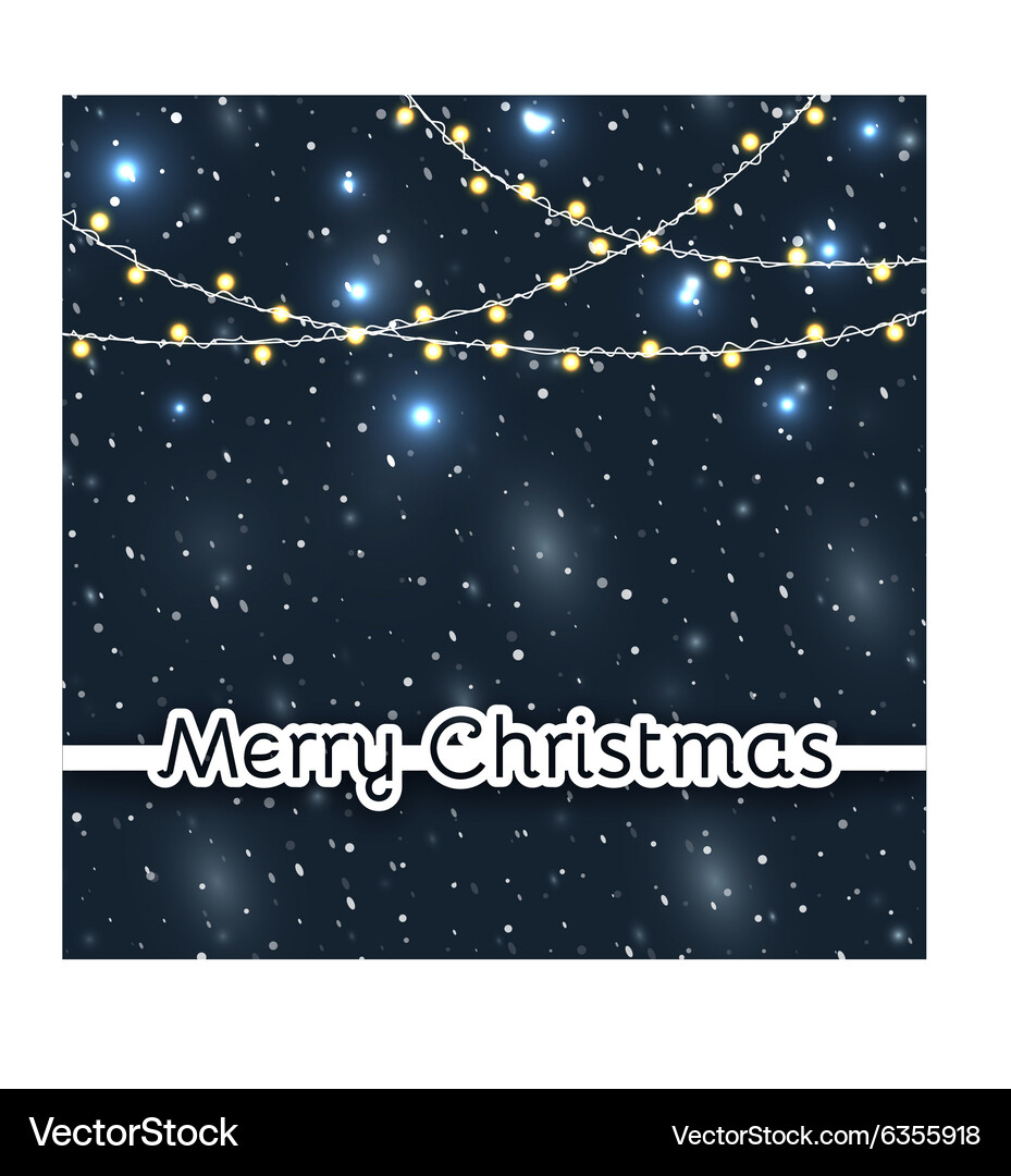 Bright garlands background with the shining Vector Image