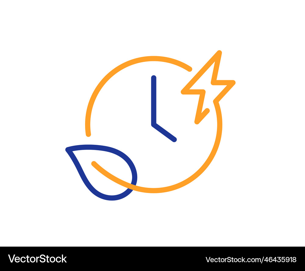 Charging time line icon charge accumulator sign Vector Image