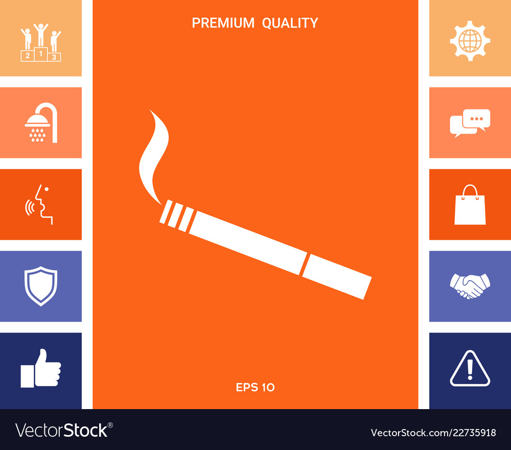 Cigarette symbol icon Royalty Free Vector Image Cigarette symbol icon Royalty Free Vector Image