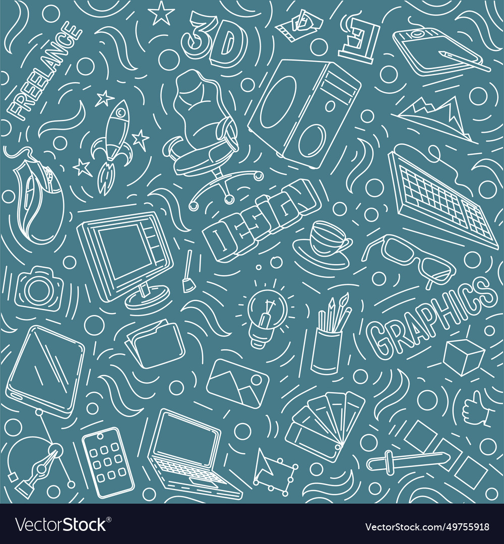 Doodle set of one color elements on the theme of Vector Image