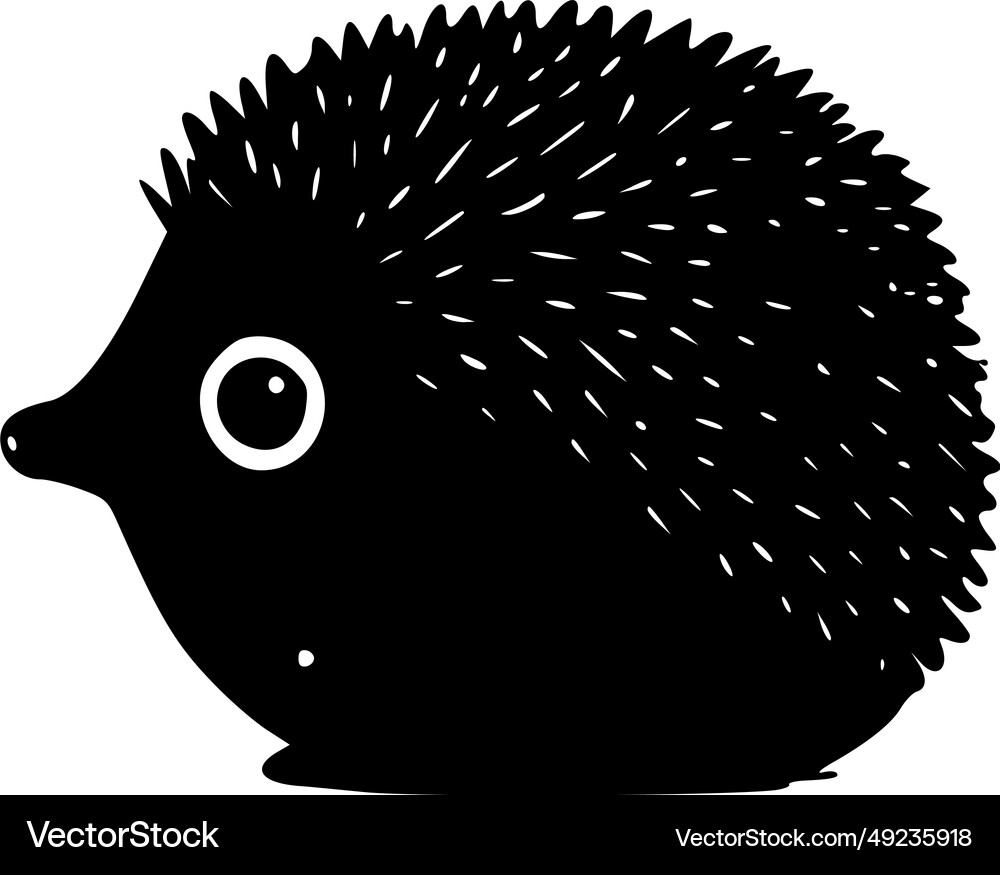 Hedgehog - minimalist and simple silhouette Vector Image