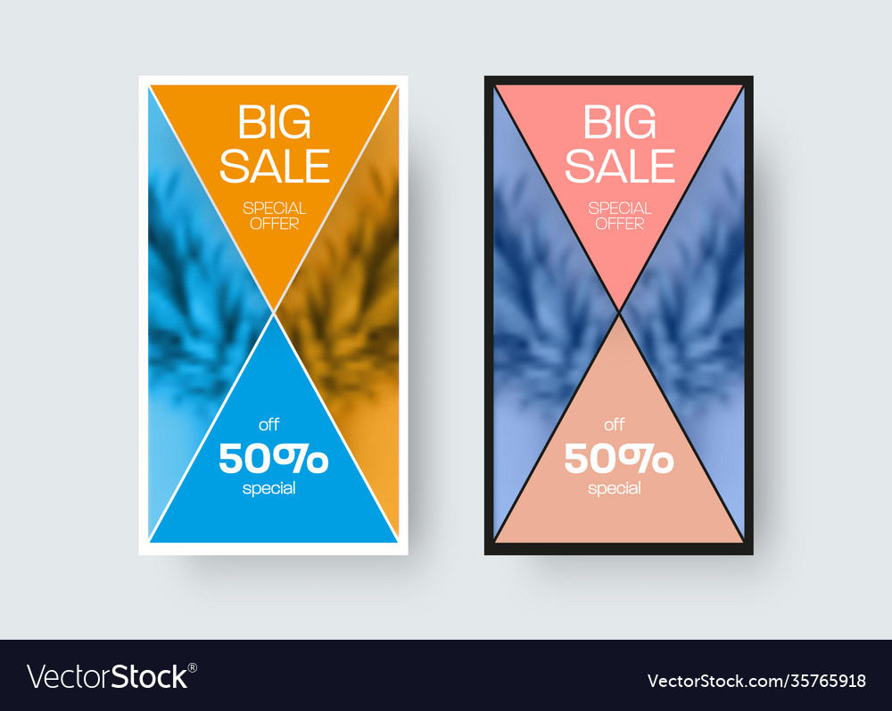 Layout post with triangular design on white Vector Image