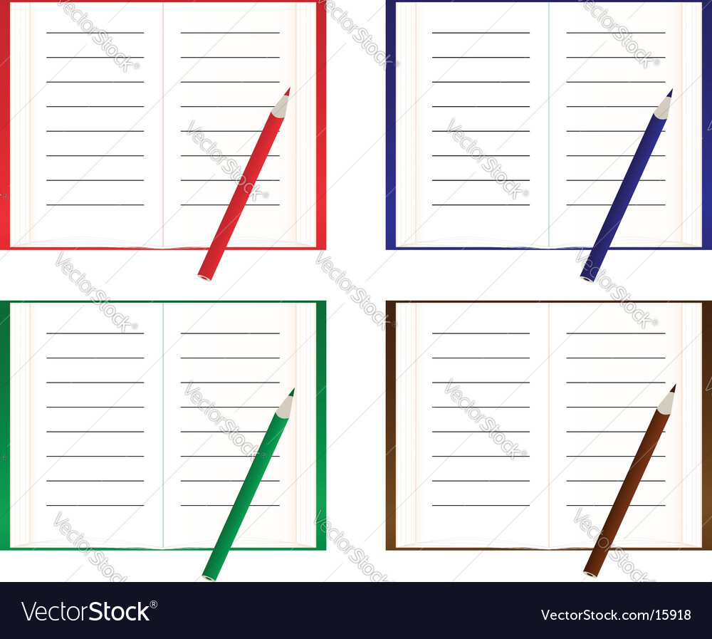 Notebooks Royalty Free Vector Image - VectorStock