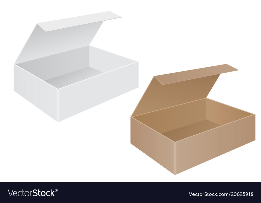Open boxes Royalty Free Vector Image - VectorStock