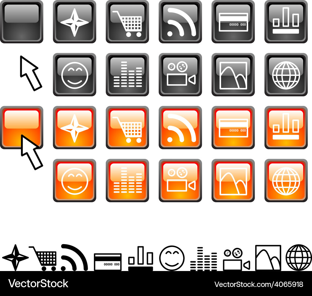 Set of icons Royalty Free Vector Image - VectorStock