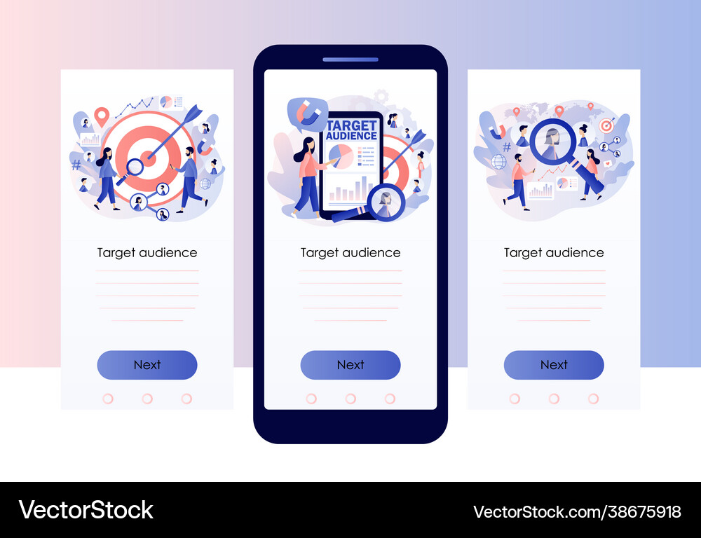 Target audience customers outreach digital Vector Image