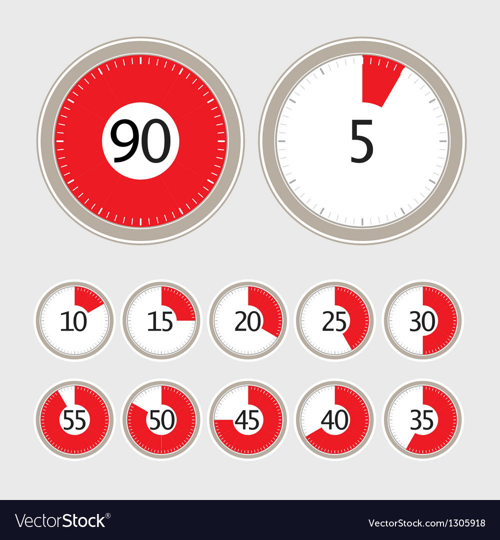 Timer collection Royalty Free Vector Image - VectorStock