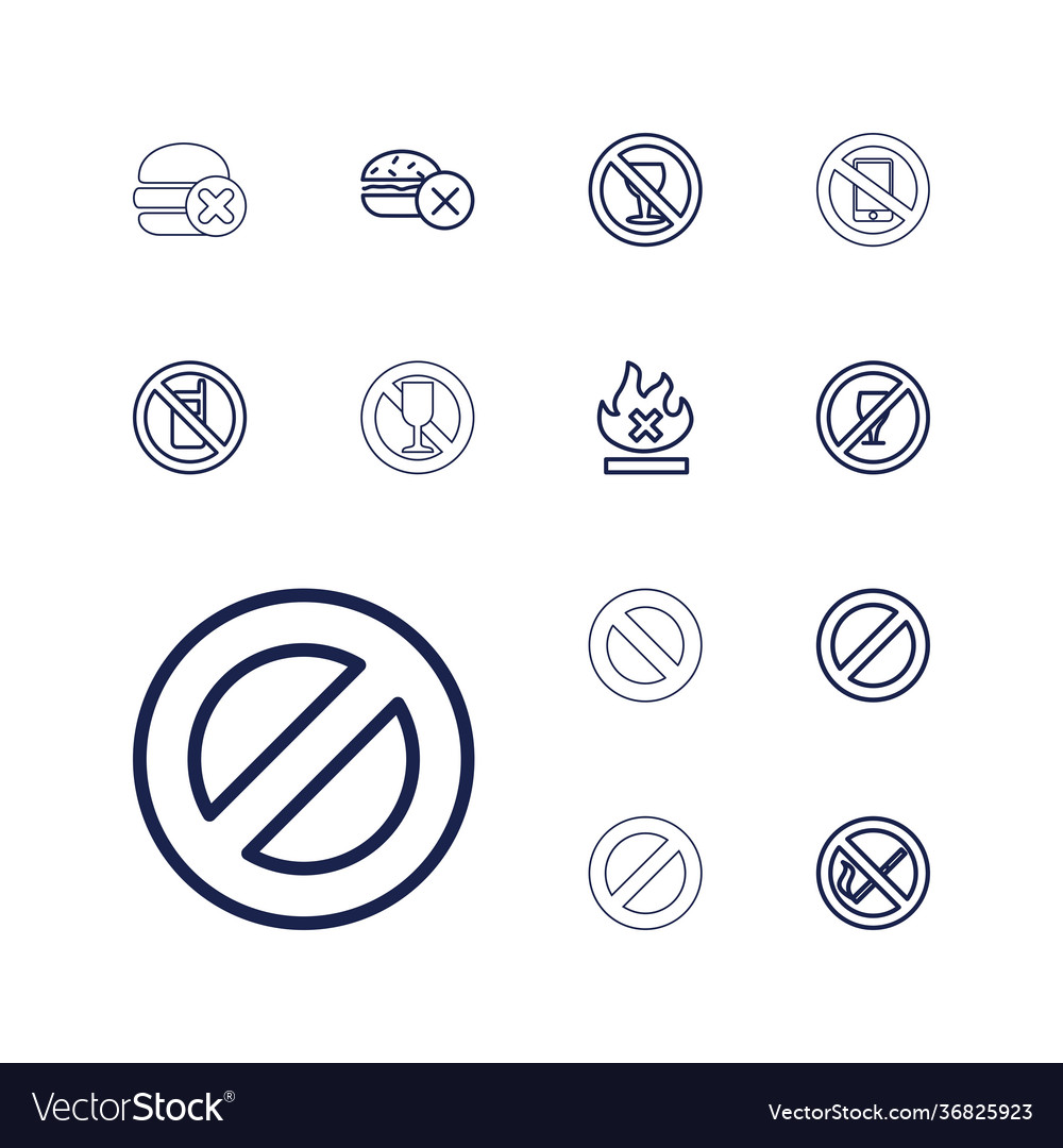 Ban icons Royalty Free Vector Image - VectorStock