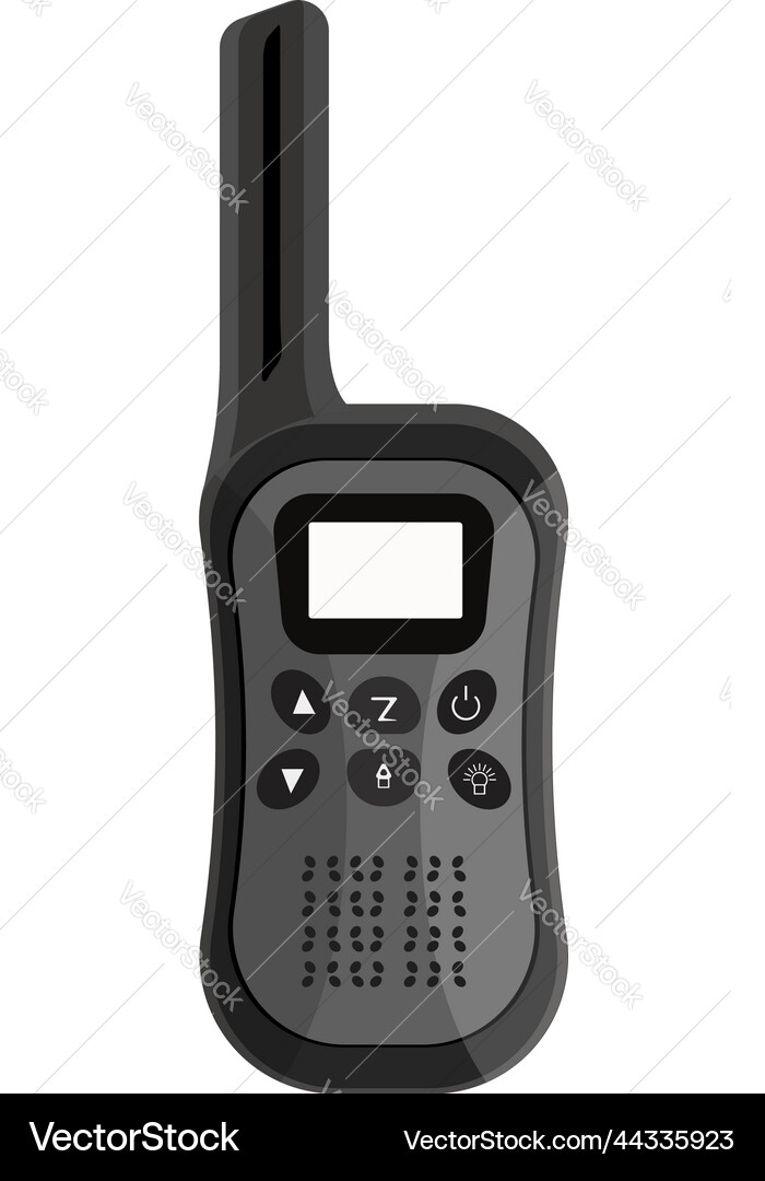 Black walkie talkie on a white background Vector Image