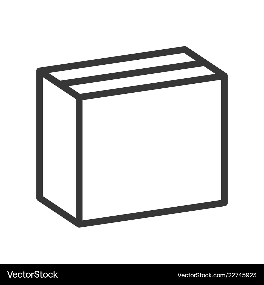 Close box shipping and logistic icon outline Vector Image